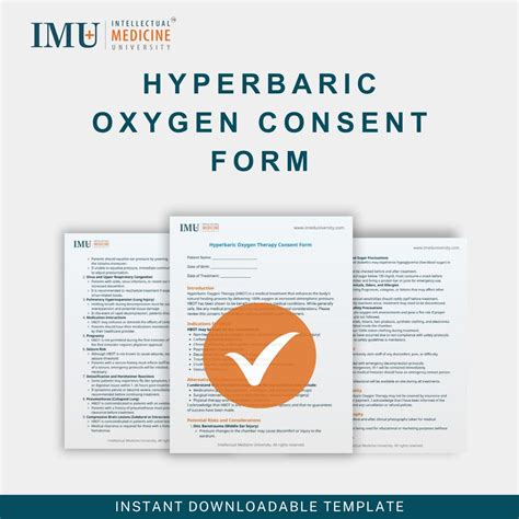 Hyperbaric Oxygen Therapy Consent Form Hbot Risks Safety Guidelines
