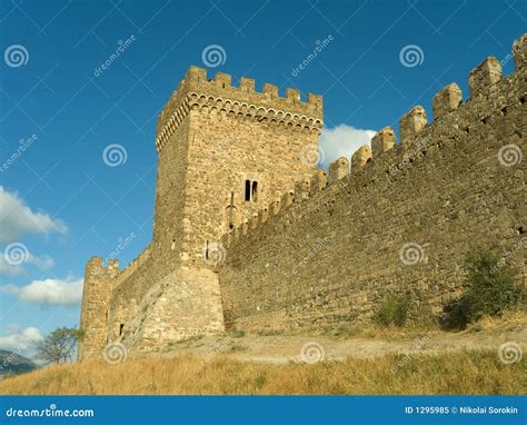 Tower And Wall Of Fortress Stock Image Image Of Castle 1295985