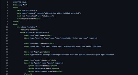 hamna tanveer on linkedin webdevelopment html css surveyform codingjourney