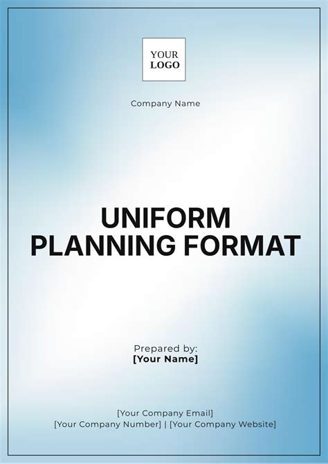 Free Uniform Planning Format Template To Edit Online