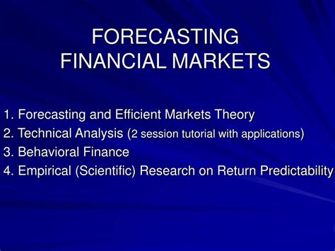 Ppt Forecasting Financial Markets Powerpoint Presentation Free Download Id 3007145