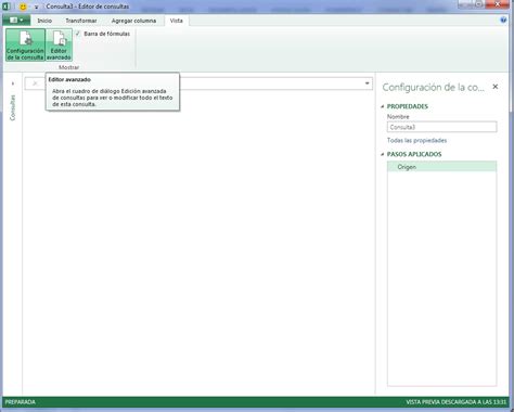 Microsoft Power Query Para Excel Editor De Consultas Iv