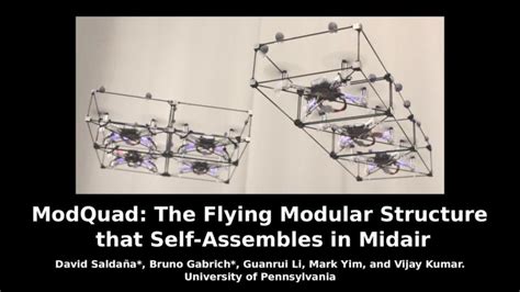 Modquad The Flying Modular Structure That Self Assembles In Midair