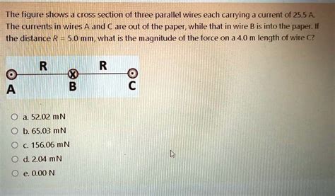 solved the figure shows a cross section of three parallel wires each