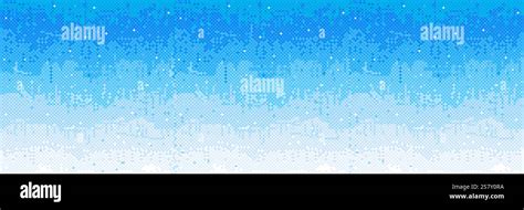 Pixel Bitmap Pattern White Blue Gradient Shade Vertical Pixelated