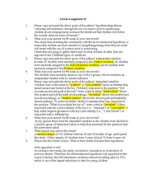 Article Assignment 1 Article Assignment Please Copy And Paste The