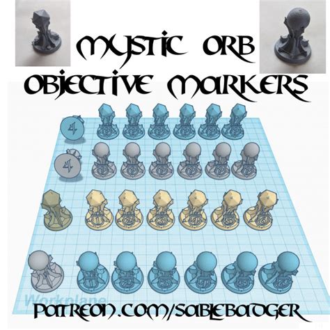 3d Printable Objective Markers Mystic Orbs By Brander Roullett
