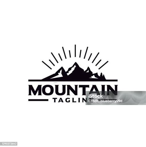 빈티지 힙스터 레트로 마운틴 씨 오션 풍경 자연 보기 스탬프 로고 디자인 영감 마운틴 아웃도어 로고 디자인 하이킹 캠핑 원정 및 야외 모험 강에 대한 스톡 벡터 아트 및