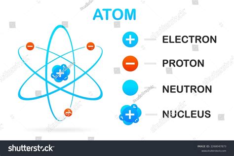Atomic Structure Vector Consists Protons Neutrons Stock Vector Royalty