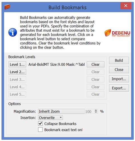 Automatically Generate Bookmarks In Pdf Files Using Text Masks Foxit