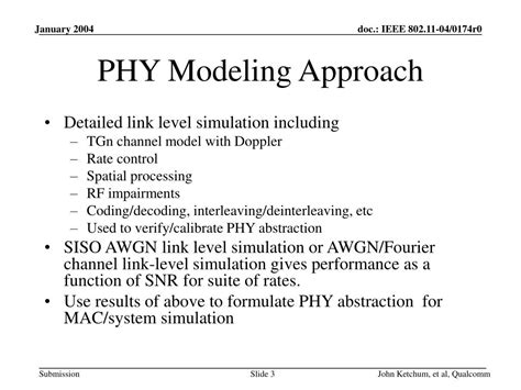 Ppt Phy Abstraction For System Simulation Powerpoint Presentation Free Download Id4299519