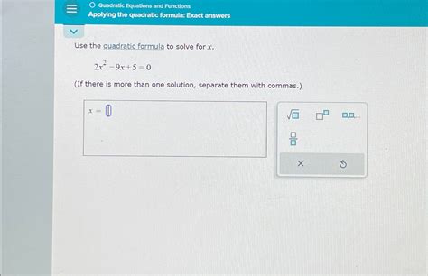 Solved Quadratic Equations And FunctionsApplying The Chegg