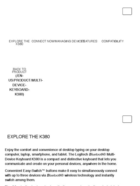 Logitech Bluetooth® Multi Device Keyboard K380 Setup Guide Pdf
