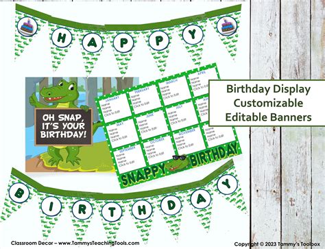 Classroom Decor Set In Alligator Swamp Theme Includes Bulletin Board Pennants Posters Happy