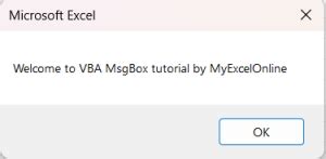 Understanding The VBA MsgBox Function A Comprehensive Guide