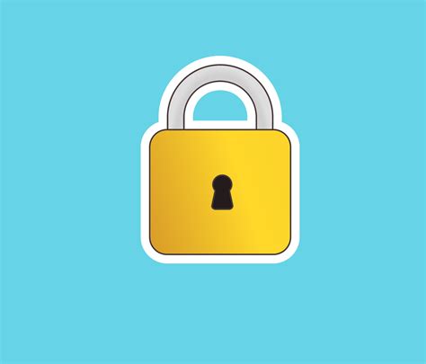 Padlock Secure Sticker Design Concept 13705566 Vector Art At Vecteezy