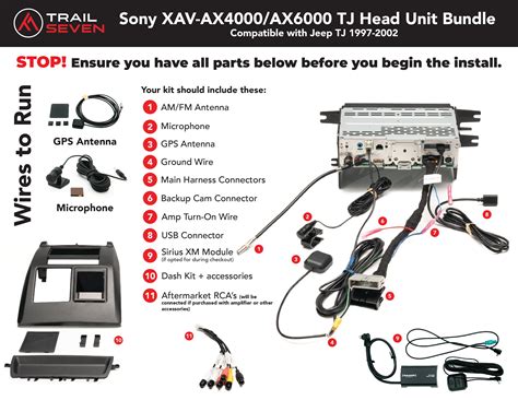 Sony Xav Ax4000 Plug And Play Bundle 97 02 Tj Wrangler