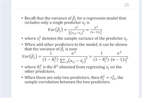 25 o2 02 Recall that the variance of ß for a Chegg com