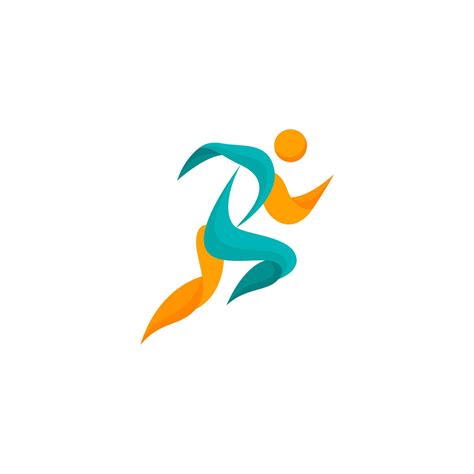 Logo For A Sporting Event Ie A Person Running 21390967 Vector Art At