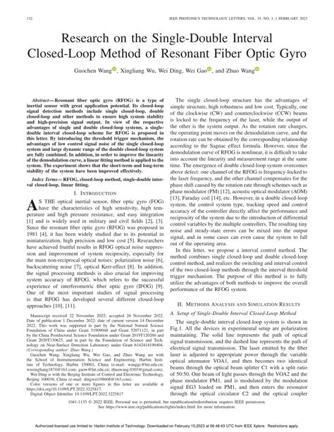 PDF Research On The Single Double Interval Closed Loop Method Of