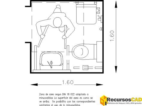 Bloques Autocad De Baños Para Discapacitados En Dwg En Planta Recursoscad