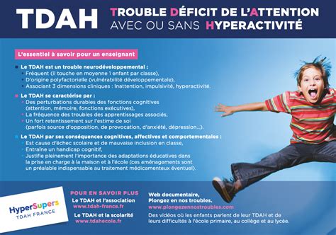 Tdah Fiche Conseils Pour Lécole Hypersupers Tdah France