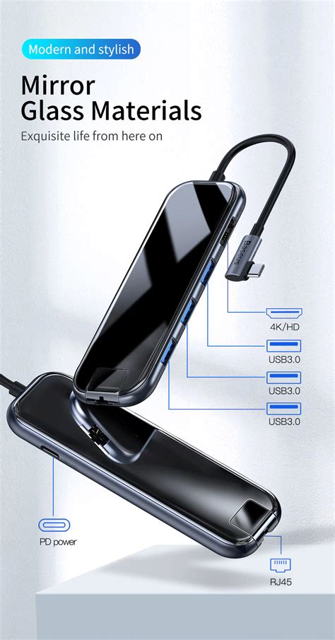 Baseus Multi Functional In Usb Type C Adapter Hub Cahub Dz G Penguin Com Bd