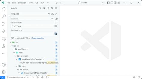 Tree Element Not Found Error In Search Tree · Issue 161617 · Microsoftvscode · Github