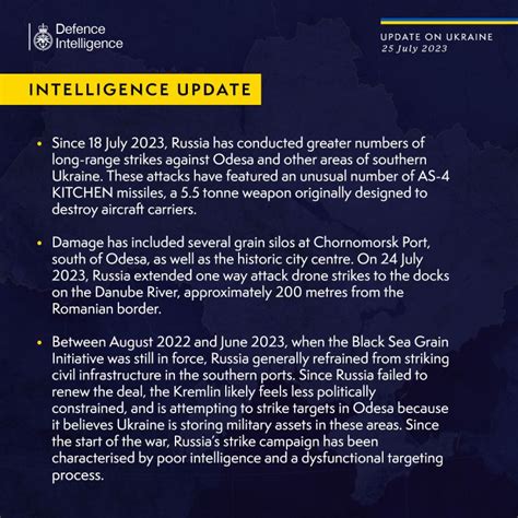 росія завдає ударів по півдню України через відсутність політичного обмеження британська розвідка