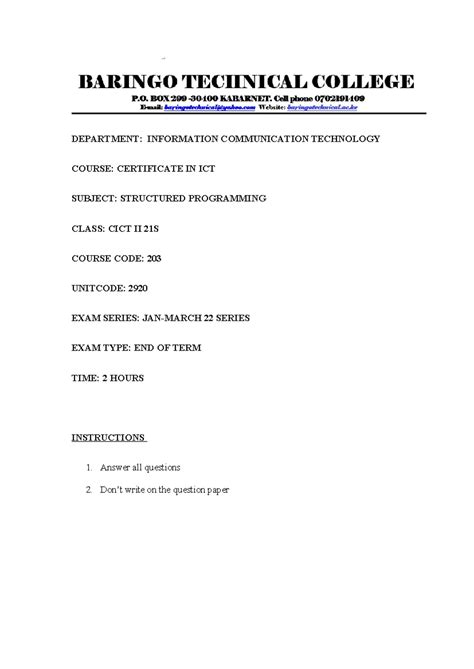 8 Stp Structured Programming Information Technology Project