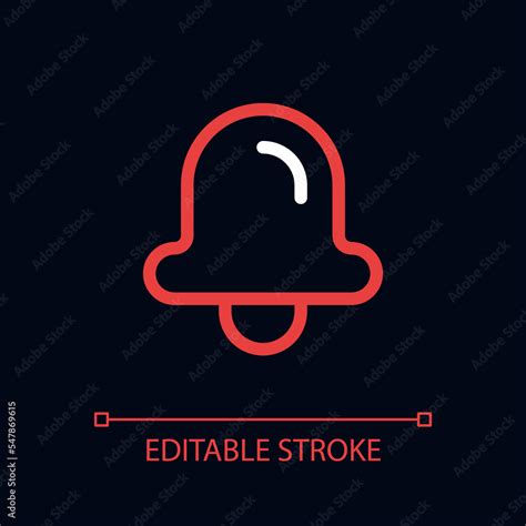 bell notification pixel perfect color linear ui icon for dark theme