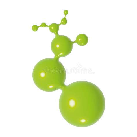Glossy Spheres In A Dynamic Three Dimensional Design Resembling A Molecular Structure Stock