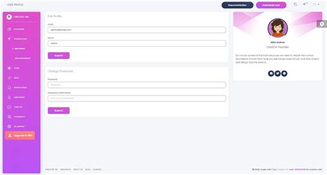 Vue White Dashboard Laravel Free Product
