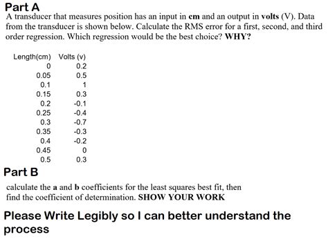 Part A A Transducer That Measures Position Has An Chegg
