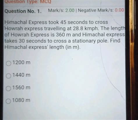 Question Type MCQ Question No Mark S StudyX