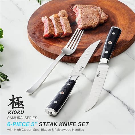 Dailyhomekitly Kyoku Steak Knife Set Of 6 Samurai Series 5 Steak
