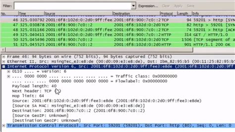 Ccna Sample Ipv6 Headers In Wireshark Youtube