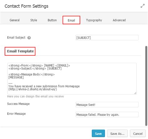 Email Form Template