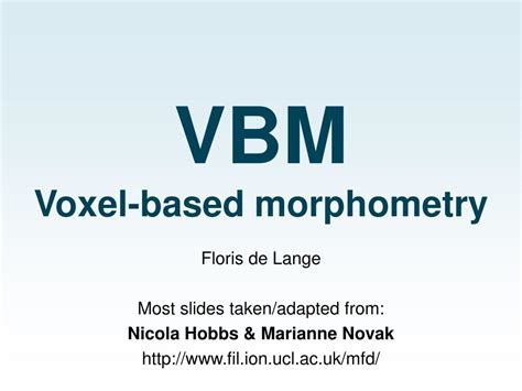 ppt vbm voxel based morphometry powerpoint presentation free