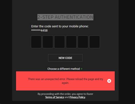 There Was An Unexpected Error Please Reload The Page And Try Again Razer Insider