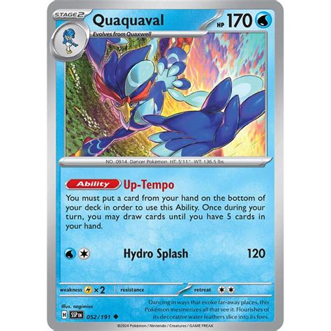 Quaquaval Uncommon Sv8 Surging Sparks Carta Pokemon En México