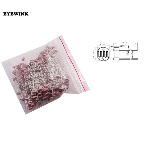 200pcs Ldr Photo Light Sensitive Resistor Photoelectric Photoresistor