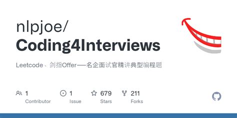 Github Nlpjoecoding4interviews Leetcode、剑指offer——名企面试官精讲典型编程题