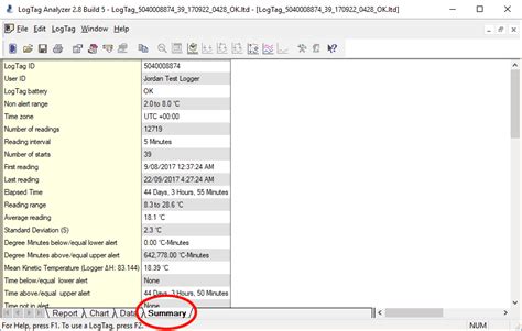 Reading Your LogTag Data LogTag Temperature Loggers