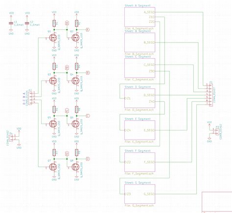 Binary To Hex 7 Segment Decoder W Discrete Parts
