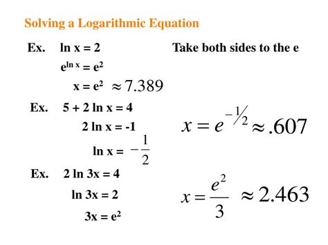 PPT Exponential And Logarithmic Equations PowerPoint Presentation ID