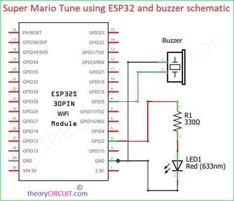 Super Mario Melody Tone Using Esp32 And Buzzer