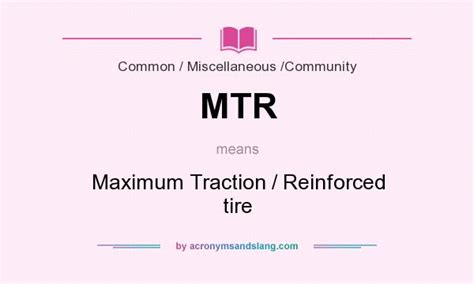 Mtr Maximum Traction Reinforced Tire In Common Miscellaneous