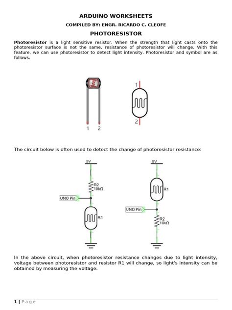 Arduino Worksheet Intermidiate Level Creative Technology Pdf