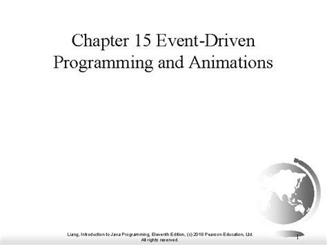 Chapter 15 Eventdriven Programming And Animations Liang Introduction